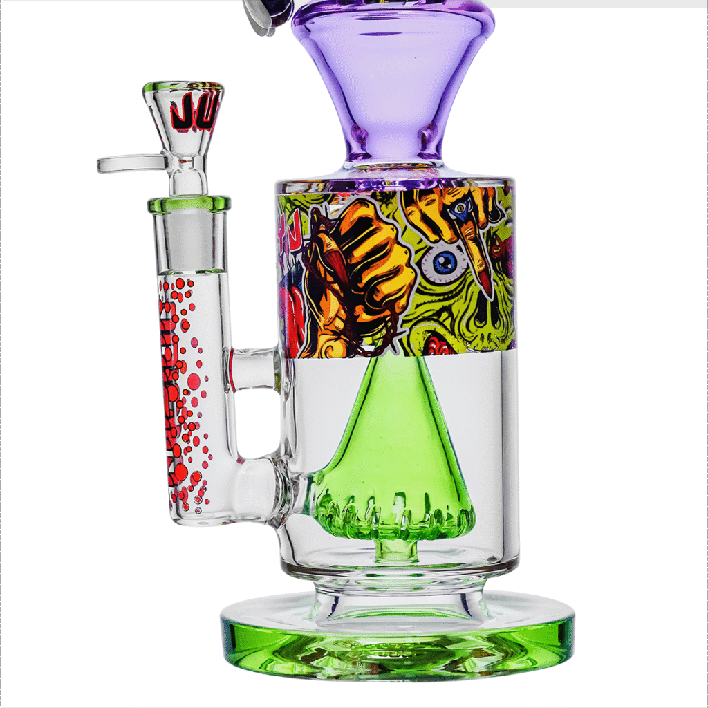 12” VIBRANT, MONSTROUS, CLAW-HAND GLASS WATER PIPE – JuicyJGlass